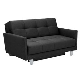 Max Winzer -Schlafsofa &raquo;Vincent 140&laquo; - 160x110x91cm - silber - Polyester / Metall / Fichtenholz