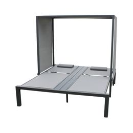 Leco-Sonnenbett &raquo;Anni&laquo; - 200x166x167cm - anthrazit - Aluminium / Polyvinylchlorid / Polyester