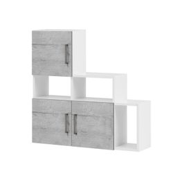 Tchibo - Bad-H&auml;ngeschrank &raquo;O800Wi Samu&laquo; - 81,5x21x80cm - grau - Holz / Metall