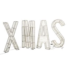 Tchibo - XXL-3D-LED-XMAS-Schriftzug - 34x6x80cm - silber - Edelstahl / Kunststoff