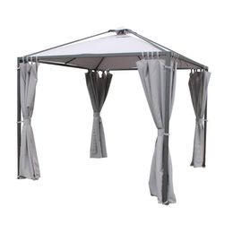 Leco-Pavillon &raquo;Madita&laquo; - 290x290x290cm - anthrazit - Stahl / Polyester / Eisen
