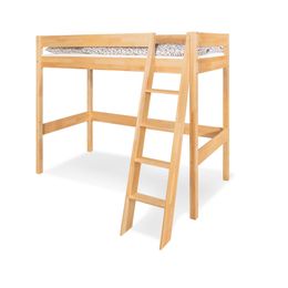 Pinolino Hochbett &raquo;Enno&laquo; aus Massivholz - 150x208x185cm - braun - Buchenholz / Stahl