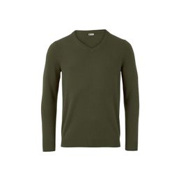 Tchibo - Cashmere-Pullover mit V-Ausschnitt - Herren - Gr. L - olivgr&uuml;n