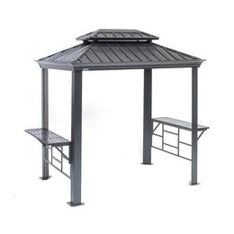 Tchibo - Aluminium-Pavillon &raquo;Messina Bbq&laquo; - 292x179x262cm - anthrazit - Aluminium / Blech / Edelstahl