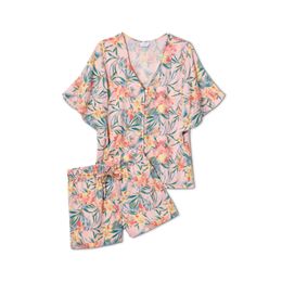 Tchibo - Shorty-Pyjama - Damen - Gr. 44 - apricot/print