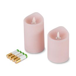 Tchibo - 2 LED-Echtwachskerzen - ros&eacute;