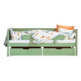 Tchibo - Kinderbett &raquo;Ida-Marie&laquo; mit Schubladen und Rausfallschutz - 166x76x65cm - gr&uuml;n -