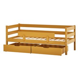 Tchibo - Kinderbett &raquo;Ida-Marie&laquo; mit Schubladen und Rausfallschutz - 166x76x65cm - senfgelb -