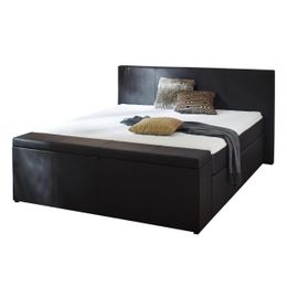Tchibo - sun garden Boxspringbett mit Stauraum-Bettbank - 160x244x110cm - schwarz - Holz / Polyurethan / Polyester