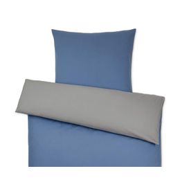 Tchibo - Perkal-Bettw&auml;sche - blau