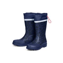 Tchibo - Regenstiefel mit Manschette - Gr. 40-41 - dunkelblau/print