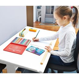 Pinolino h&ouml;henverstellbarer Kinderschreibtisch &raquo;Lena&laquo; - 109x58x57cm - wei&szlig; - Holz