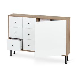 Tchibo - Schmales Sideboard - 108x20x75cm - schwarz - Holz / Aluminium / Stahl