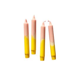 Tchibo - 4 Dip-Dye Kerzen - gelb