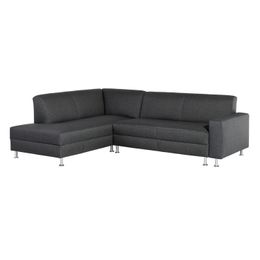Max Winzer -Ecksofa mit Schlaffunktion &raquo;Cicero&laquo; - 245x190x77cm - chrom - Polyester / Holz / Metall