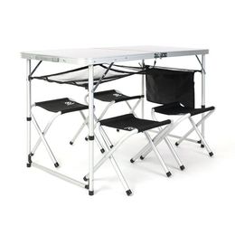 Tchibo - Klapptisch-und-Stuhl-Set - silber