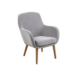 Tchibo - Loungestuhl - 72x72x88cm - hellgrau - Polyester / Eichenholz / Filz
