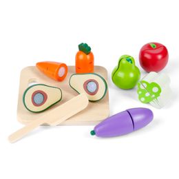 Tchibo - Schneide-Set aus Holz &raquo;Gem&uuml;se und Obst&laquo; - braun