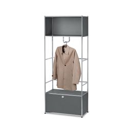 Tchibo - Garderobe Metall &raquo;Cn3&laquo; mit Klappfach - 77x40x194,5cm - chrom - Stahl / Aluminium / Kunststoff