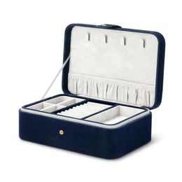 Tchibo - Schmuckschatulle mit samtigem Bezug - blau