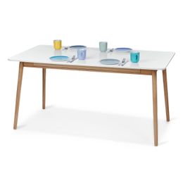 Tchibo - Esstisch mit integriertem Arbeitsplatz - 160x80x77,5cm - braun - Holz / Eichenholz / Echtholzfurnier