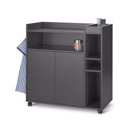 Tchibo - K&uuml;chen-und-Arbeitswagen - 90,2x44,3x94,1cm - anthrazit - Holz / Metall