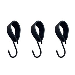Tchibo - Haken &raquo;Leder-S&laquo; - 5x2,5x10cm - schwarz -