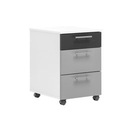 Schildmeyer-Rollcontainer &raquo;Laurin&laquo; - 41x49,5x59,5cm - anthrazit - Holz / Metall / Kunststoff