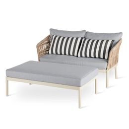 Tchibo - Outdoor-Sofa &raquo;Liska&laquo; mit Relax-Komfort-Kissen - 138x70,5x73cm - anthrazit - Aluminium / Polyethylen / Polyester