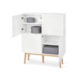 Tchibo - Highboard mit 4 T&uuml;ren - 110x35x132cm - braun - Holz / Eschen-Massivholz