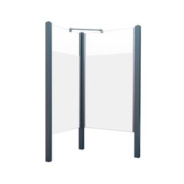 Breuer-Gartendusche &raquo;Exo&laquo; - 80x80x200cm - silber - Aluminium / Glas / Kunststoff