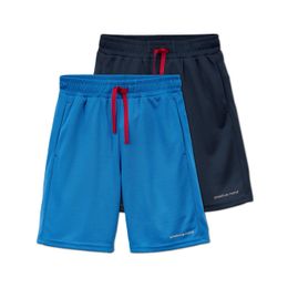 Tchibo - 2 Jungen-Sportshorts aus recyceltem Material - Gr. 122/128 - dunkelblau