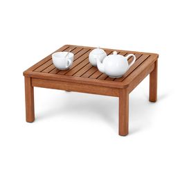 Tchibo - Loungem&ouml;bel-Outdoortisch - 62x62x28cm - naturfarben - Eukalyptus-Massivholz / Polypropylen / Stahl
