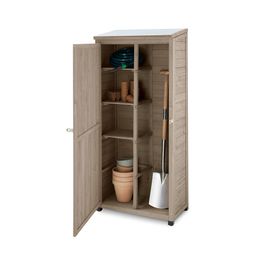 Tchibo - Gro&szlig;er Gartenschrank - 70x38x157cm - schwarz - Fichtenholz / Kunststoff / Stahl