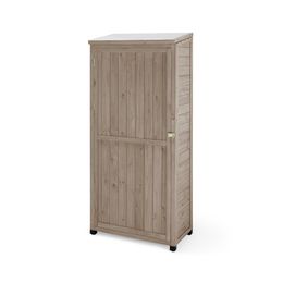 Tchibo - Gro&szlig;er Gartenschrank - 70x38x157cm - silber - Holz / Stahl / Kunststoff