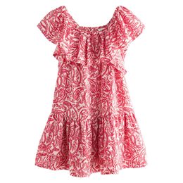 next Kleid M&auml;dchen Gr&ouml;&szlig;e 116 rot / wei&szlig;