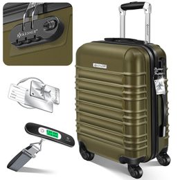 Kesser&reg; Reisekoffer Hartschalen-Koffer Inkl. Kofferwaage + Gep&auml;ckanh&auml;nger Trolley Gep&auml;ck Rollkoffer Zahlenschloss 4 Rollen ABS-Hartschale Teleskopgriff