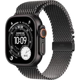 Apple Watch (2025) GPS + Cellular 49 mm - Titan Schwarz - Milanaise Armband Schwarz