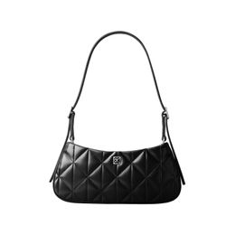 Calvin Klein Damen Schultertasche "QUILTED SM SHOULDER BAG"schwarz, Lederimitat, Polyester, unifarben, Taschen, Damen Henkeltasche, Handtasche,