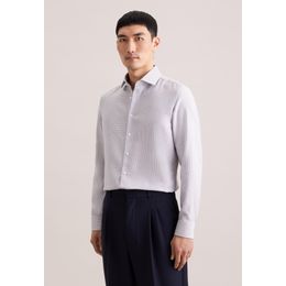 Businesshemd Seidensticker "Schwarze Rose", Herren, Gr. M (39), normale &Auml;rmell&auml;ngen, wei&szlig; (beige), 100% Baumwolle, Strukturmuster, tailored fit, 2-Knopf-Manschette, Hemden, Shaped 1/1 Kentkragen Struktur