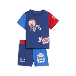 Puma Jungen Sportanzug "BMW M MOTORSPORT Essentials T-Shirt und Shorts im Set Kinder"pro blau m color, Gr. 98, Obermaterial: 100% Baumwolle,