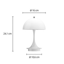 Louis Poulsen Akkulampe Panthella PORTABLE 160 V3 opalwei&szlig;
