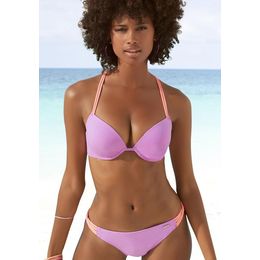 Venice Beach Push-Up-Bikini-Top 'Anna' lila Gr. 34 Cup B. Mit Flechtdetails. Mit B&uuml;gel