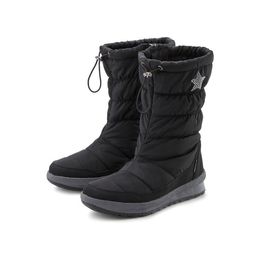 Lascana Winterstiefel 'Winterboots, Stiefelette, Schneestiefel' schwarz Gr. 37 f&uuml;r Damen. Mit Druck
