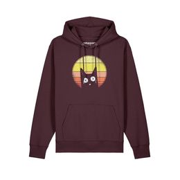 Watapparel Sweatshirt ' Sunset Cat ' male Red size L