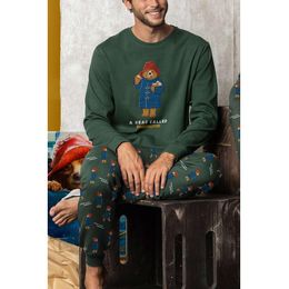 Paddington Pyjama "Paddington" in Dunkelgr&uuml;n - 56% | Gr&ouml;&szlig;e XL | Herren-waesche