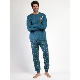 Disney Pyjama "Disney" in Blau - 53% | Gr&ouml;&szlig;e M | Herren-waesche