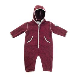 HULABALU Fleeceoverall "Hafjell" in Bordeaux - 42% | Gr&ouml;&szlig;e 74 | Babyoveralls