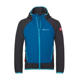 Trollkids Hybrid-Fleecejacke "Seiland" in Schwarz/ Blau - 56% | Gr&ouml;&szlig;e 98 | Kids-fleecejacken-fleecepullover