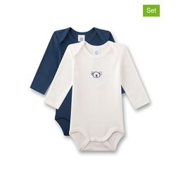 Sanetta 2er-Set: Bodys in Dunkelblau/ Wei&szlig; - 52% | Gr&ouml;&szlig;e 62 | Baby-bodys